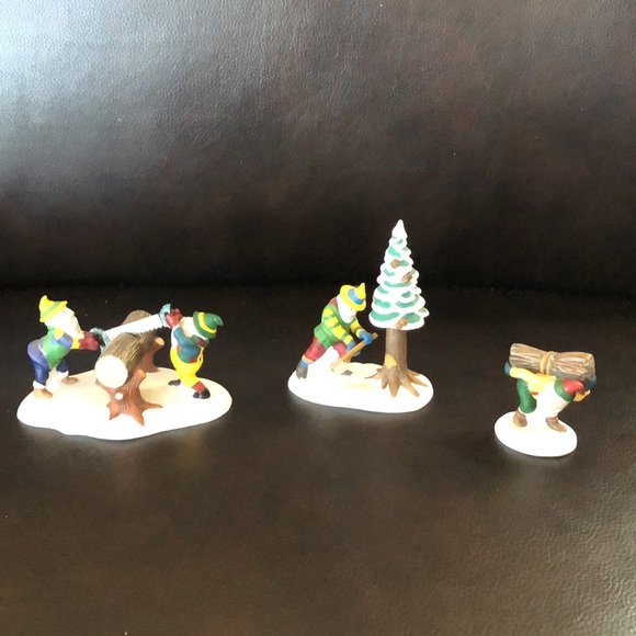 Department 56 | Holiday | Nib Dept 56woodsmen Elves 3 Figurines | Poshmark